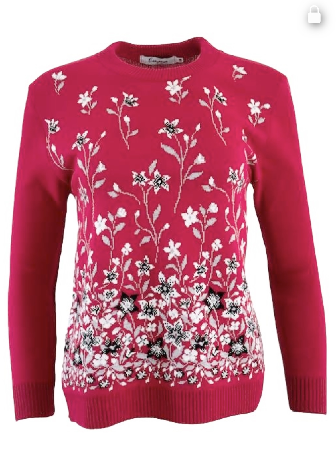Pure and Natural Red Floral Jumper